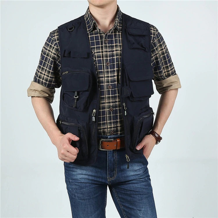 Collarless Mesh Breathable Back Removable Men Vest – Verkadi