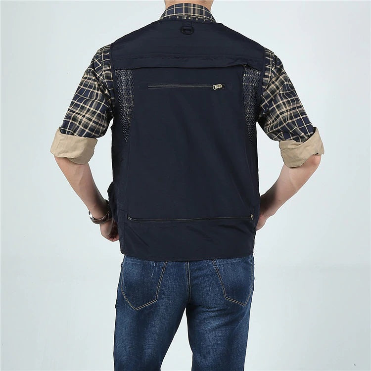 Collarless Mesh Breathable Back Removable Men Vest – Verkadi