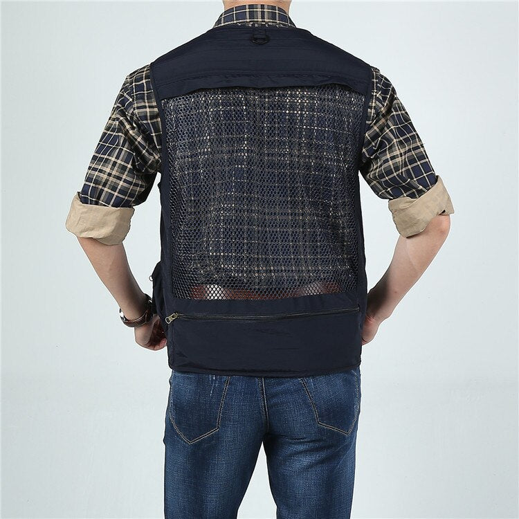 Collarless Mesh Breathable Back Removable Men Vest – Verkadi