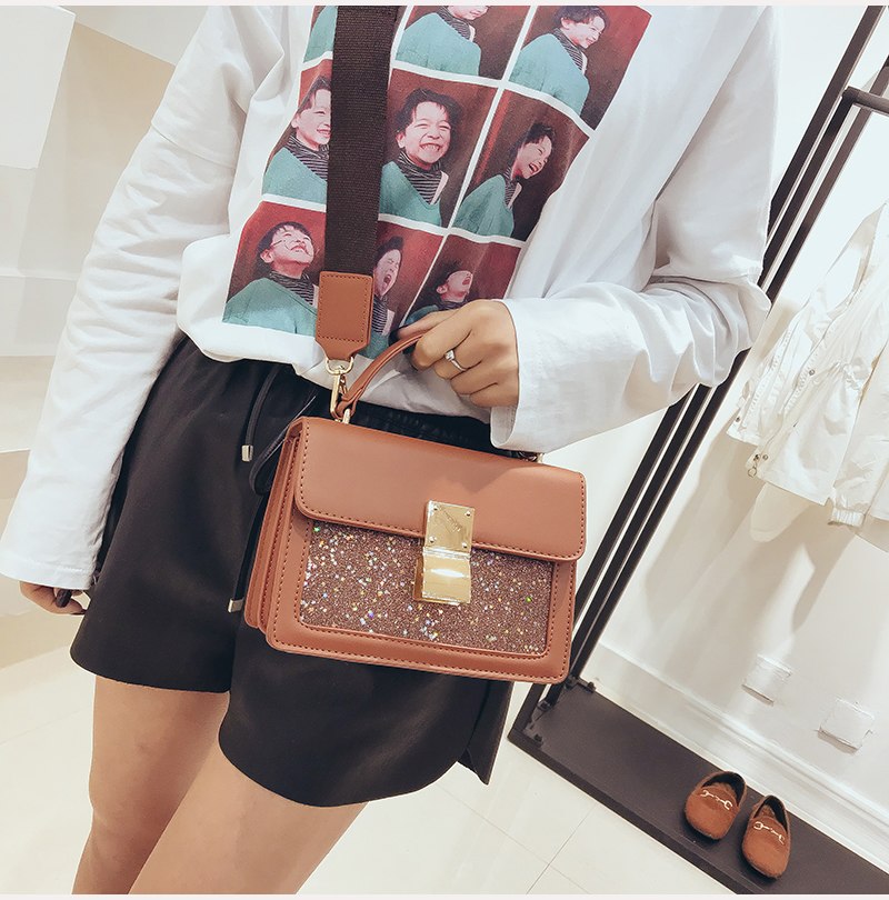 New Fashion Sequins Casual Small Side Shoulder Handbag