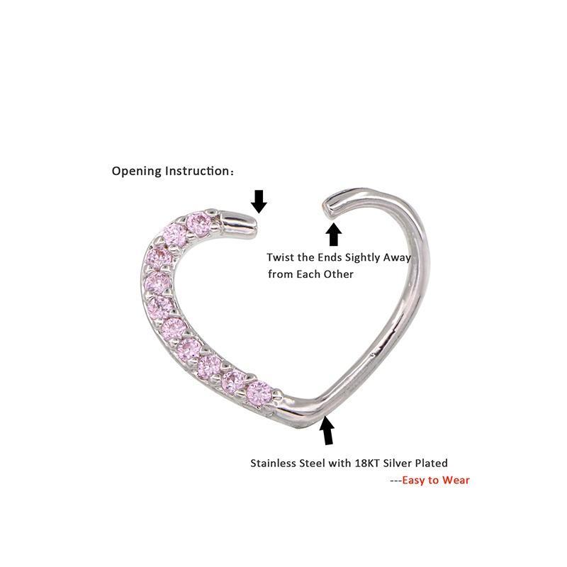 Heart Shaped Ear Cartilage Piercing
