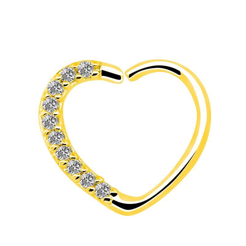 Heart Shaped Ear Cartilage Piercing