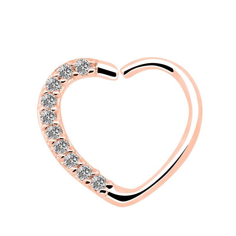 Heart Shaped Ear Cartilage Piercing