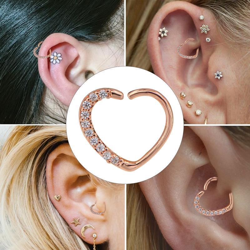 Heart Shaped Ear Cartilage Piercing