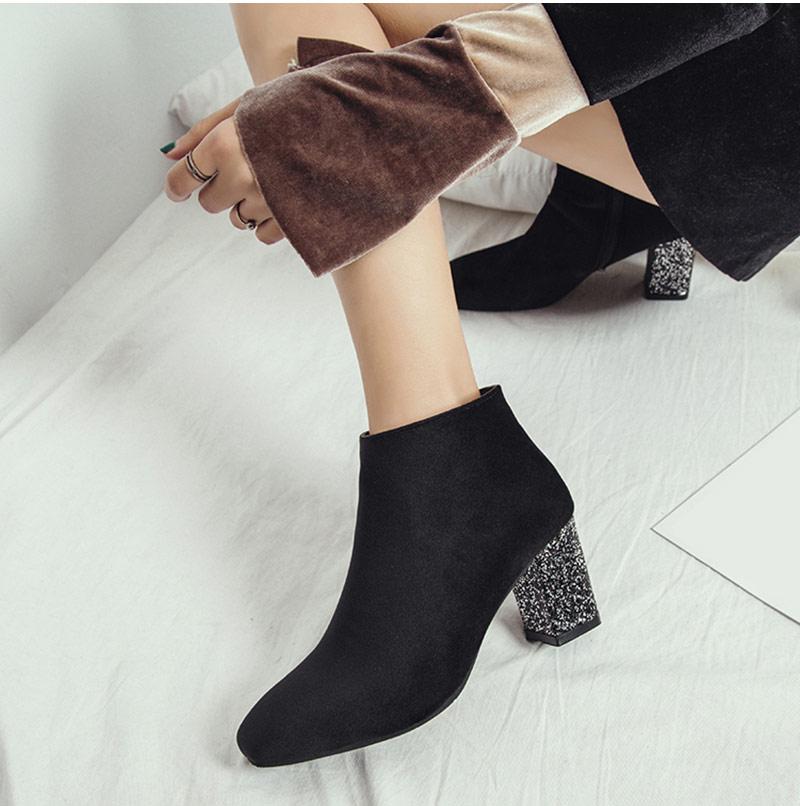 Fashion Flock Chunky High Heels Ankle Shoes – Verkadi