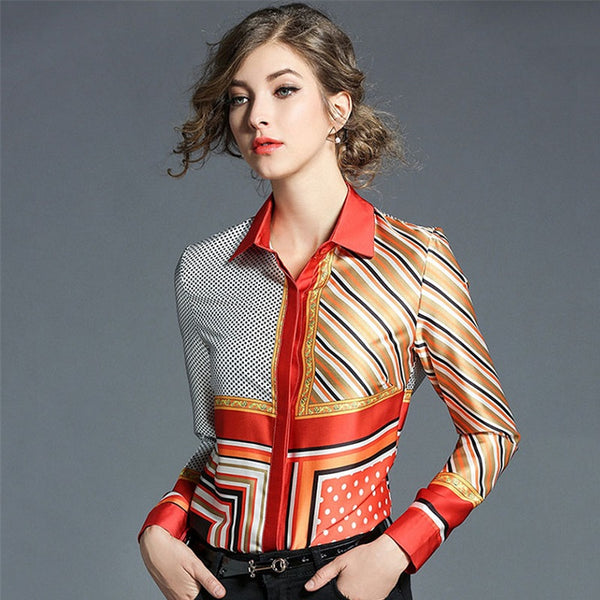New Brand Long Sleeve Elegant Professional Shirt Blouse Top