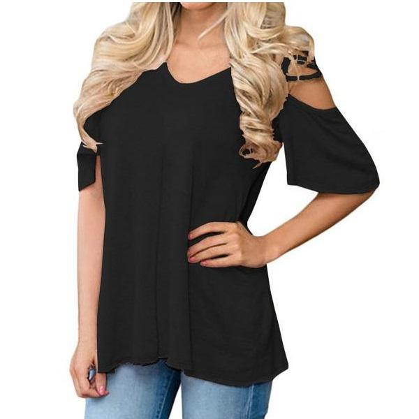 Trendy Short Sleeve Off Shoulder Loose Casual Top – Verkadi