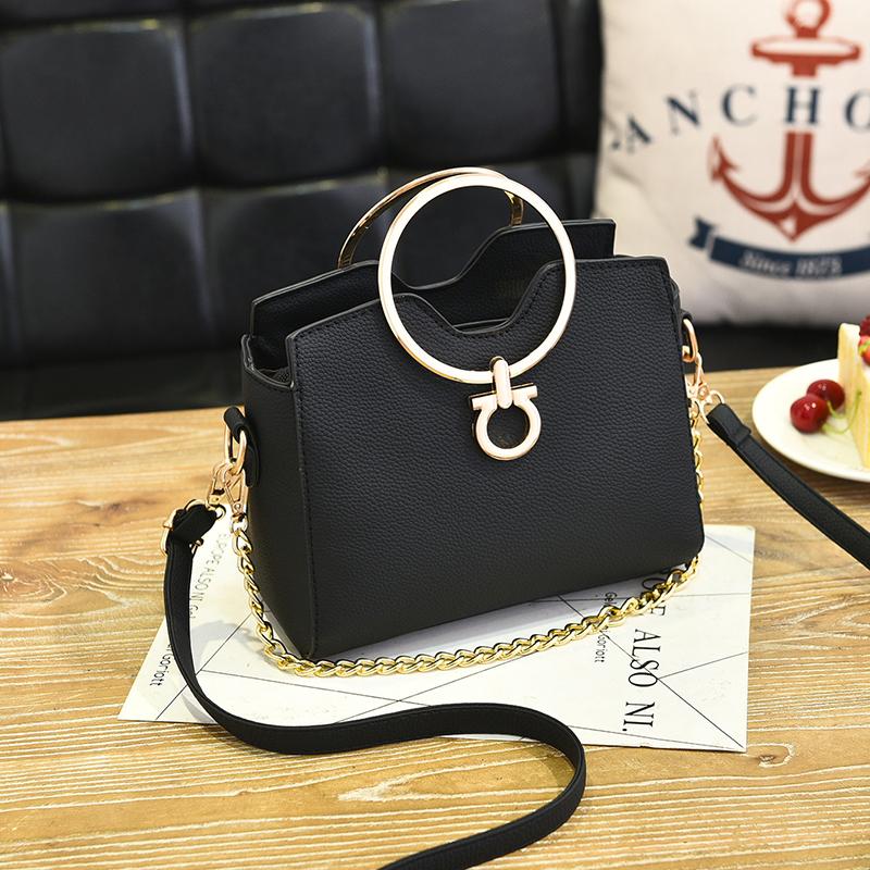 Metal Chain Strap and Handles Designer Purse Handbag – Verkadi