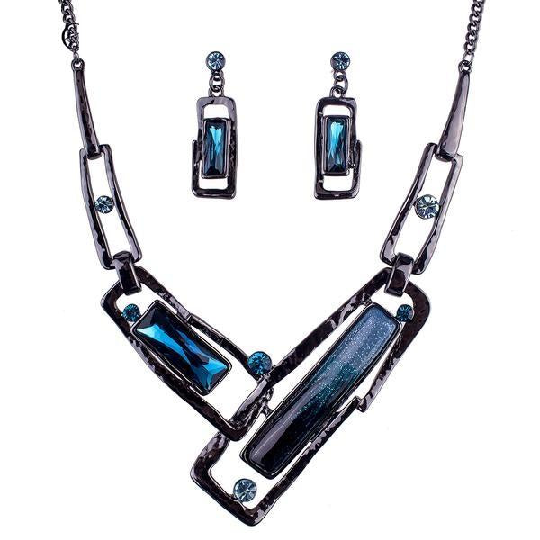 Glass Block Crystal Resin Jewelry Set – Verkadi