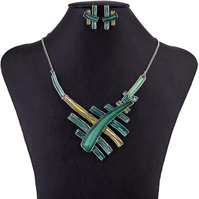 Multicolored Resin Abstract Design Jewelry Set – Verkadi