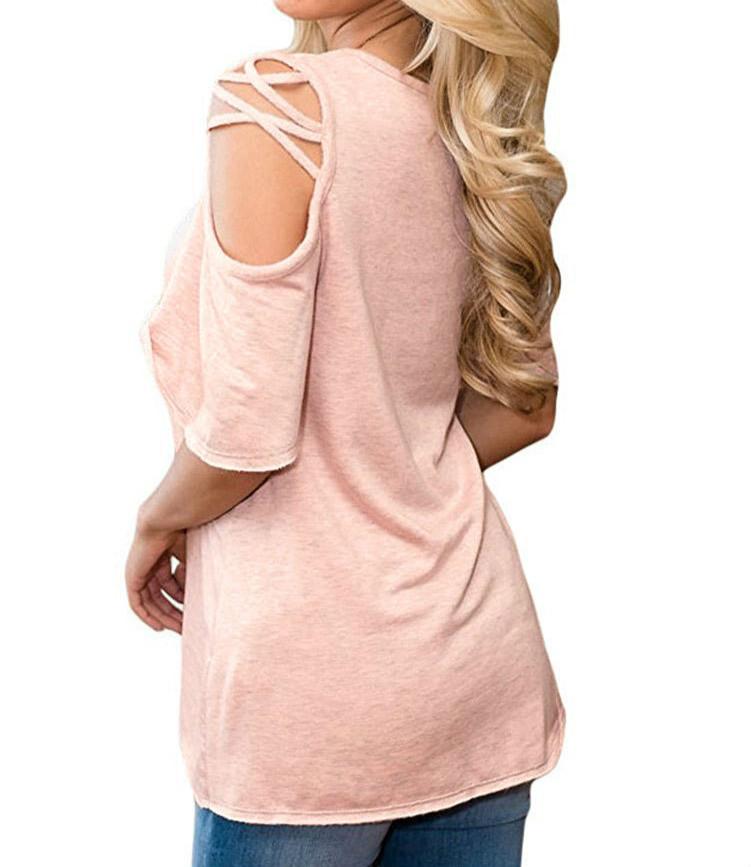 Trendy Short Sleeve Off Shoulder Loose Casual Top – Verkadi