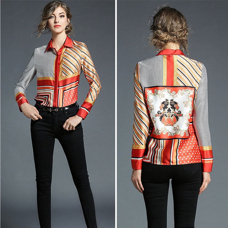 New Brand Long Sleeve Elegant Professional Shirt Blouse Top