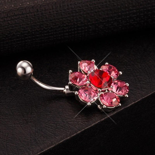 Sexy Colorful Flower Leaves Navel Piercing Belly Button Ring – Verkadi