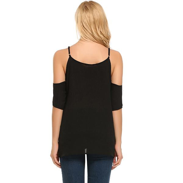 Sexy Casual Lace-Up Spaghetti Strap Blouse Top – Verkadi