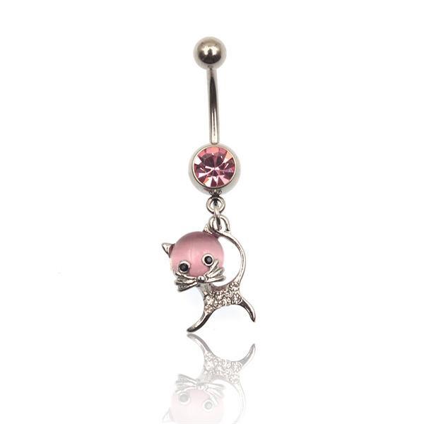 Crystal Dangle Navel Piercing Belly Button Ring – Verkadi