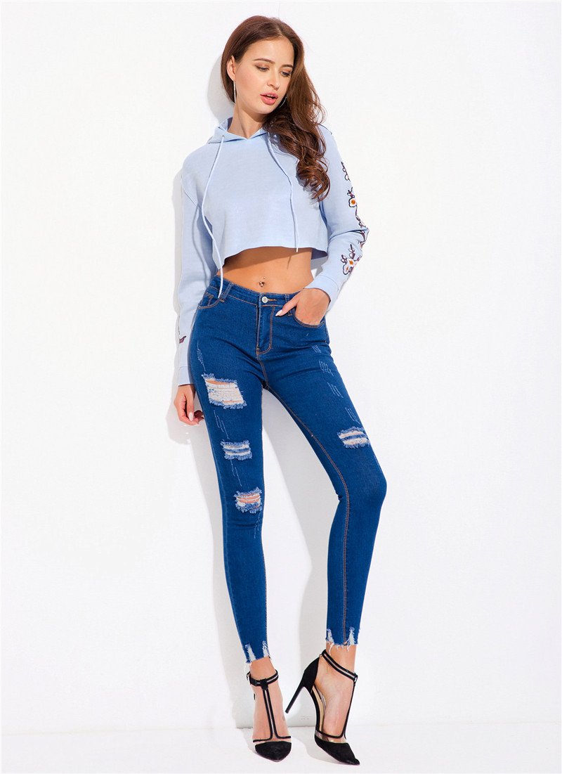 Hip Casual Crop Embroidery Hooded Sweatshirt – Verkadi