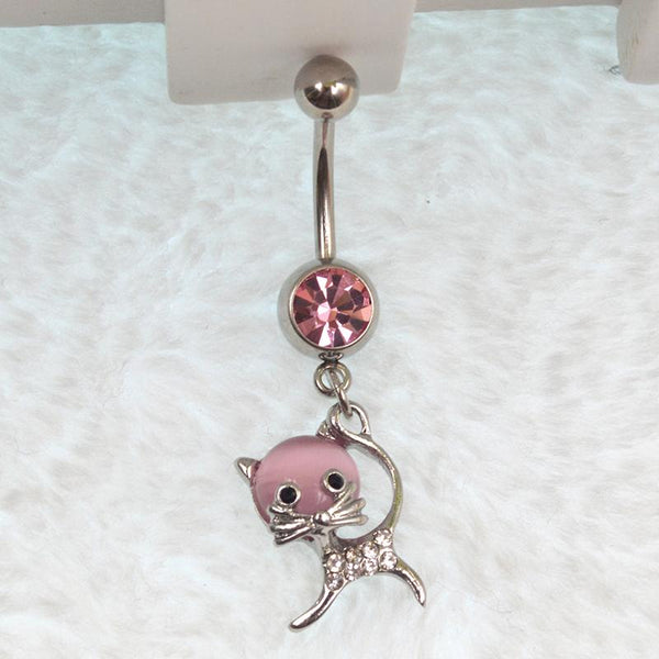 Crystal Dangle Navel Piercing Belly Button Ring – Verkadi