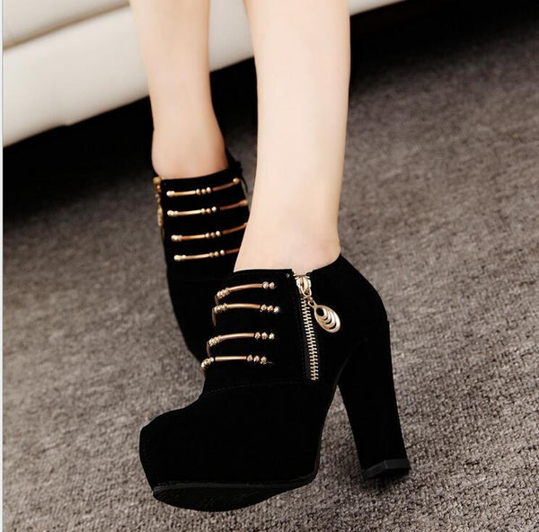 Smart High Heel Ankle High Street Pumps Boots Shoes – Verkadi