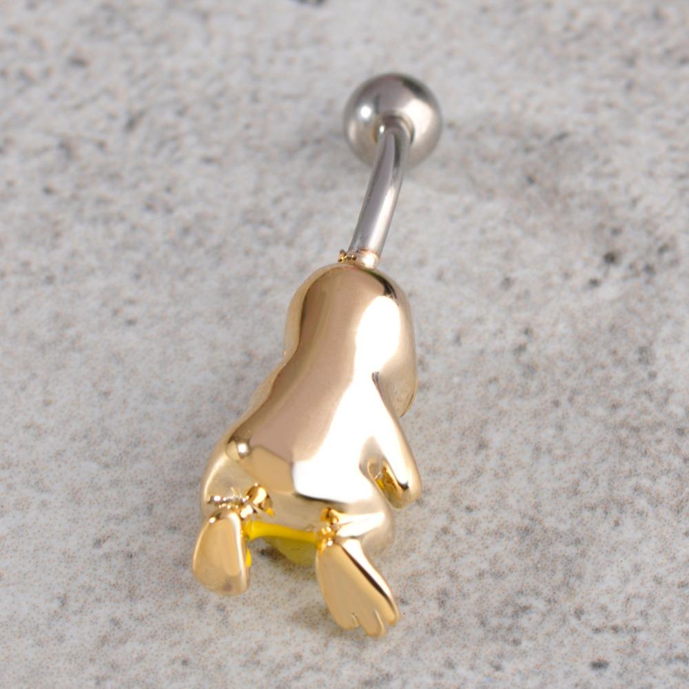 Trendy Enamel Turtle Navel Belly Button Piercing Ring