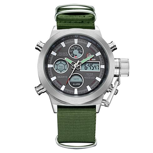 Sports Nylon Strap Digital Analog Wristwatch – Verkadi