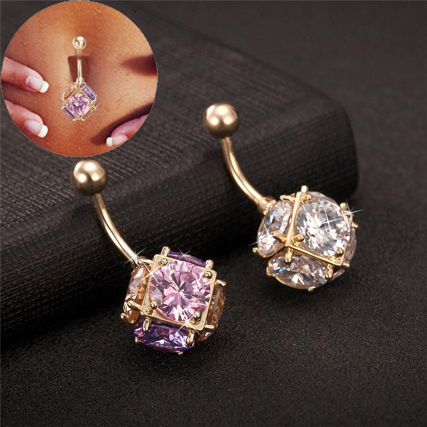 Magic Ball Gold-Color Zircon Belly Button Ring – Verkadi