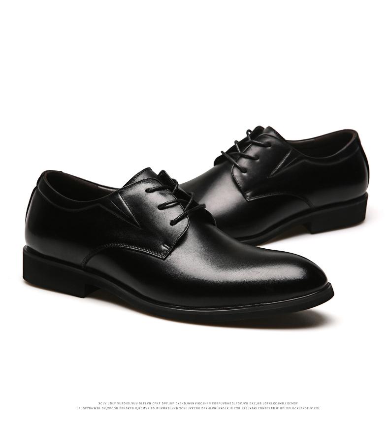 Men Business Lace-up Genuine Leather Shoes
