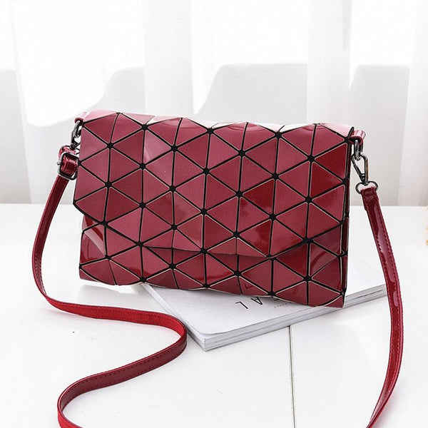 Square Pattern Package Satchel Purse Shoulder Bag