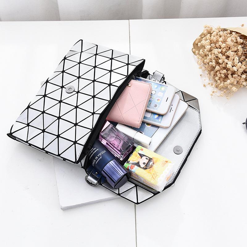 Square Pattern Package Satchel Purse Shoulder Bag