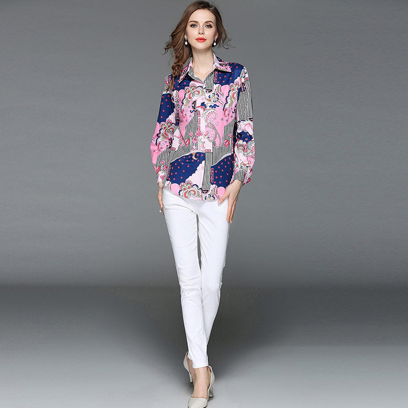 Colorful Long Sleeve Professional Wear Shirt Blouse – Verkadi