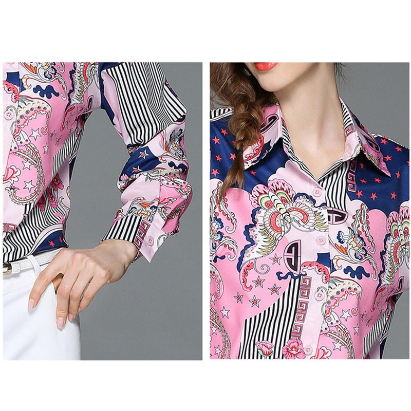 Colorful Long Sleeve Professional Wear Shirt Blouse – Verkadi