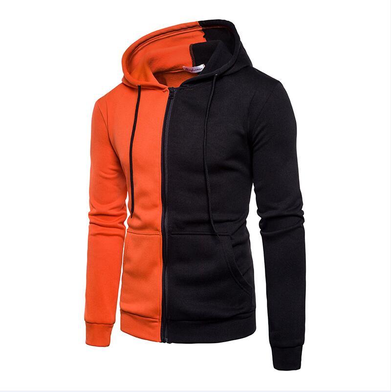 Stylish Men Color Block Print Sweatshirt Hoodies
