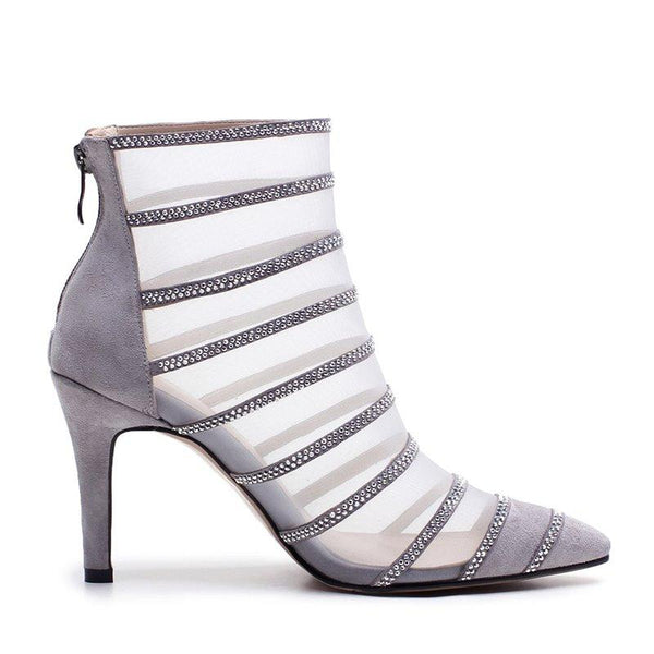 Net Pointed Toe High Heels Rhinestone Pump Shoes – Verkadi